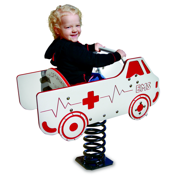 Single Seat Ambulance Spring Rider | SPR-00016 – premierplaygrounds